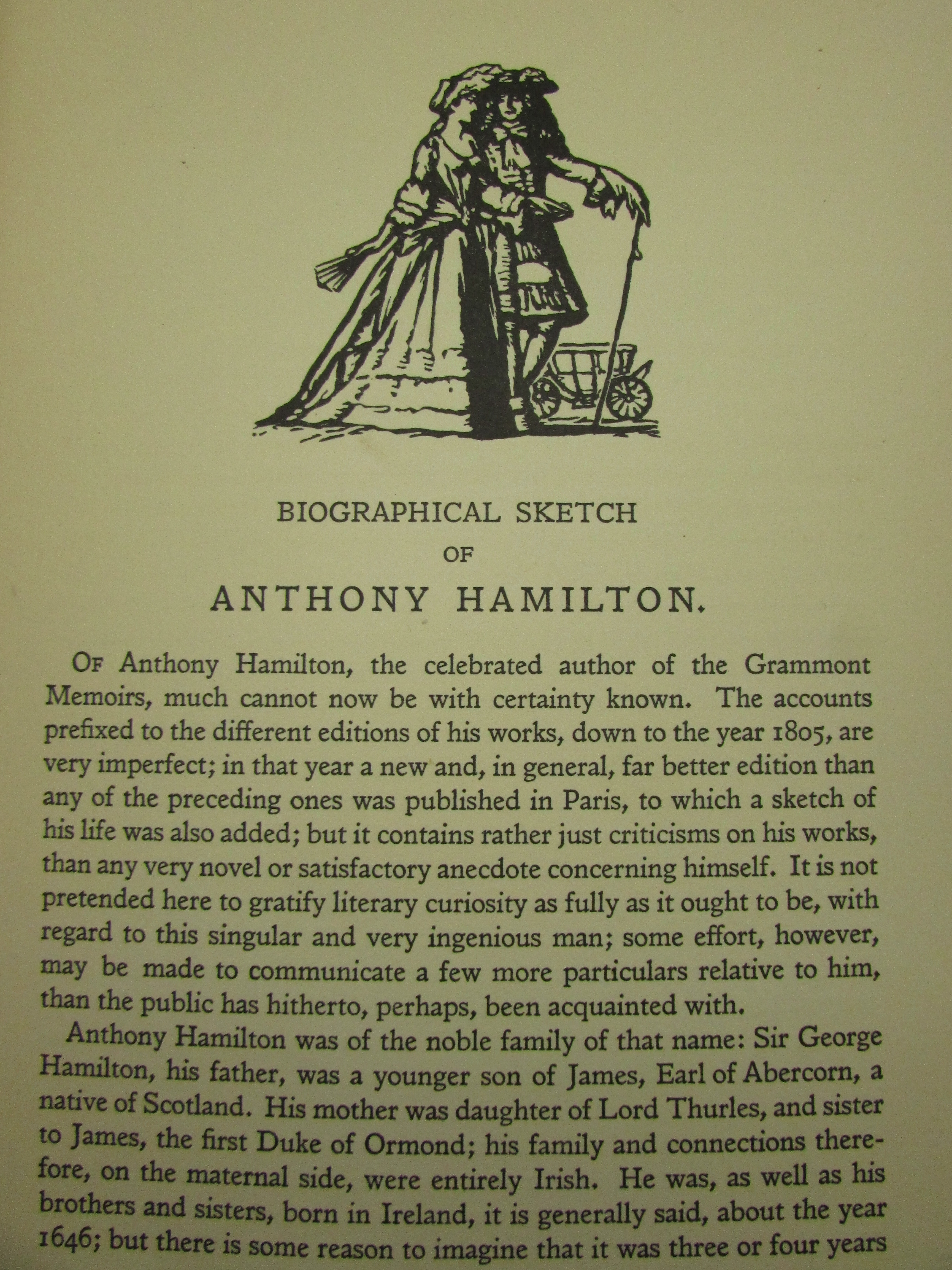 Memoirs of the Count De Grammont. by HAMILTON, Anthony [Antoine ...