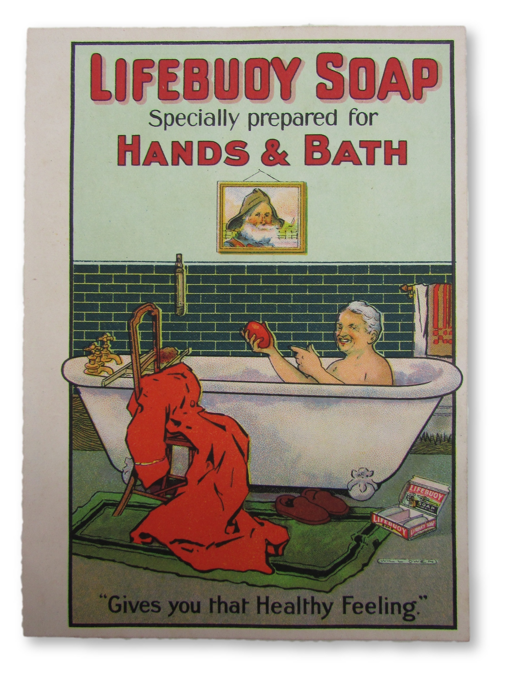 Early Edwardian Loose leaf Advertisement for Lifebuoy Soap by OWEN ...