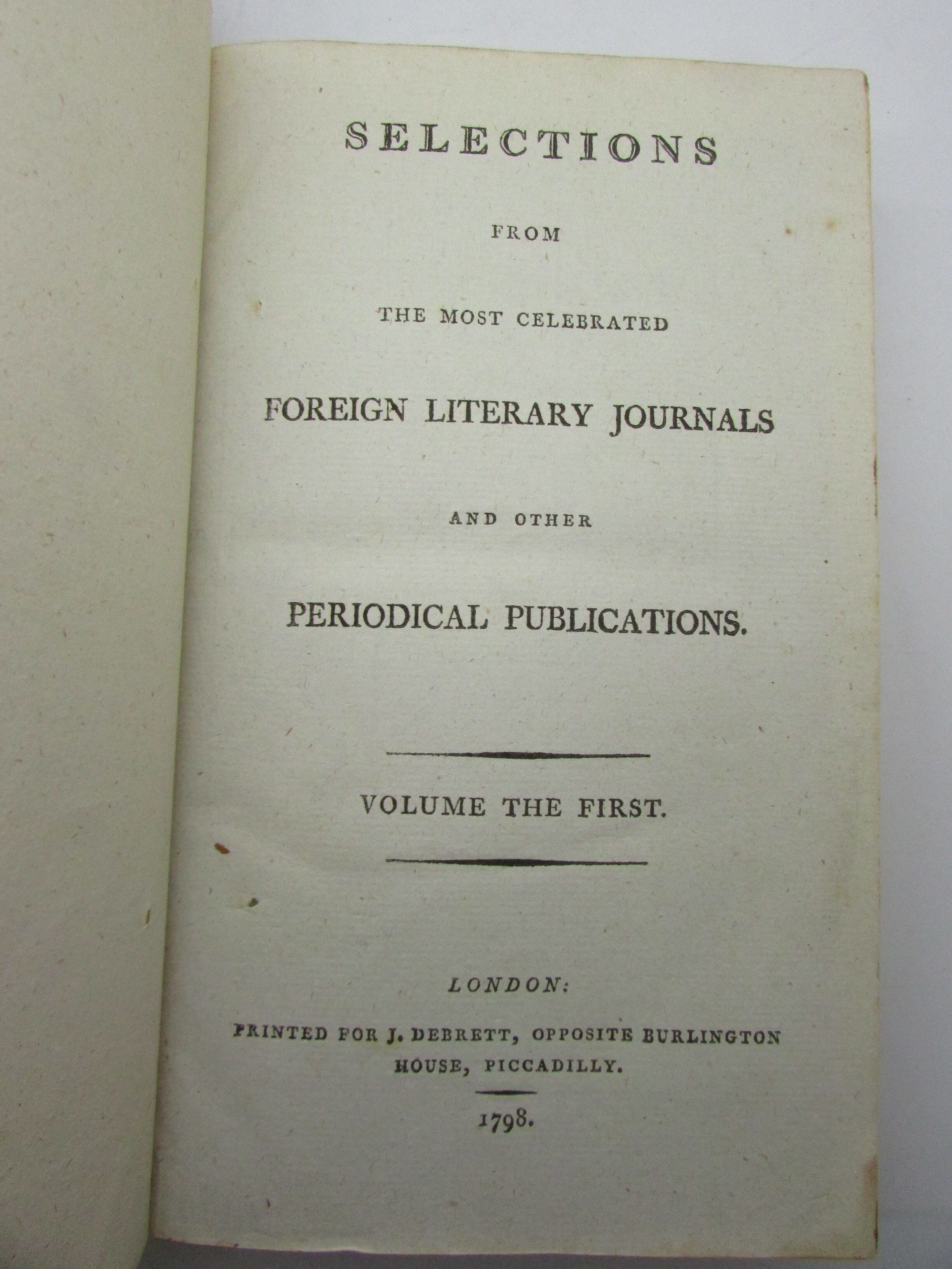 Selections from the most celebrated foreign literary journals and other ...