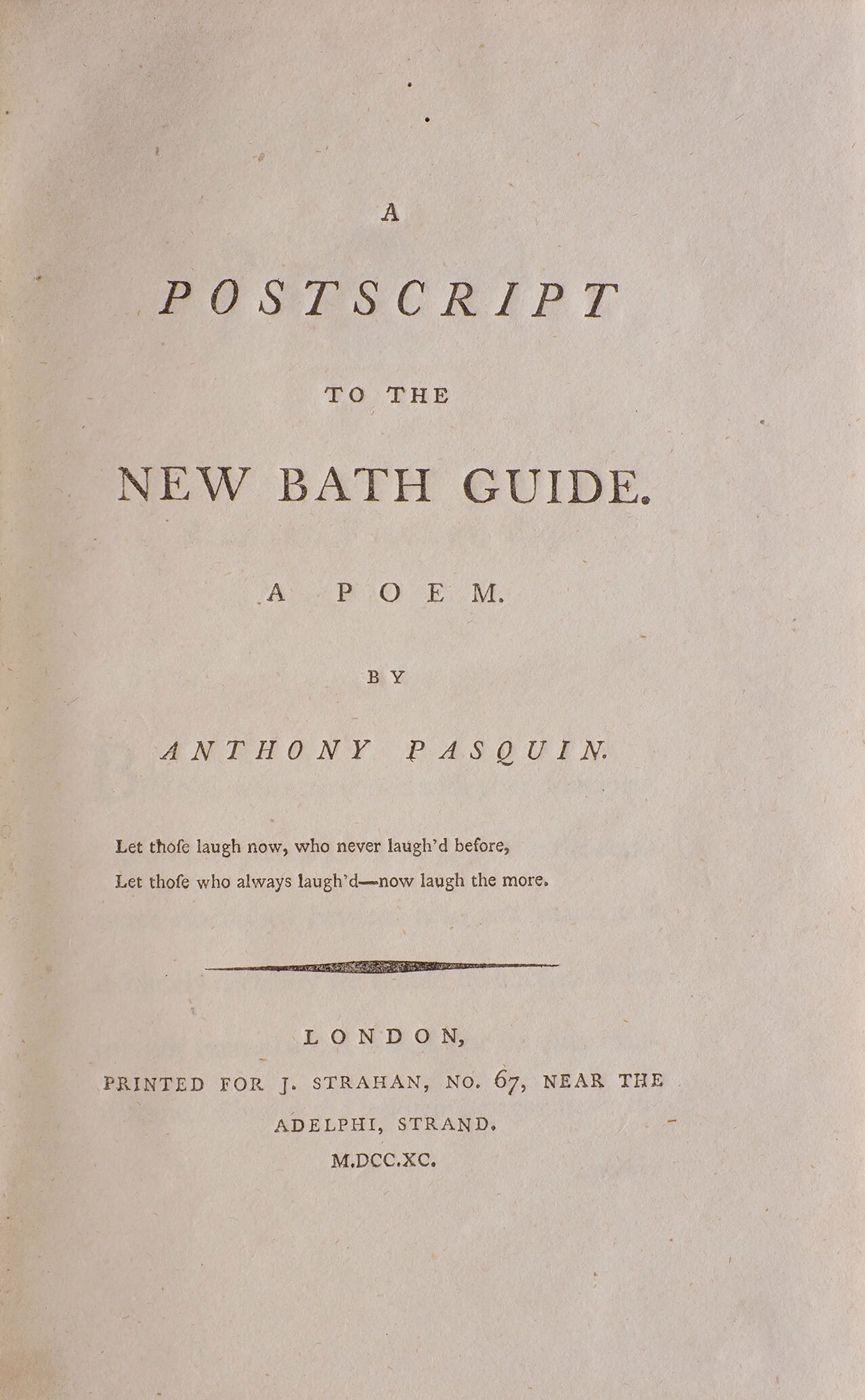 A Postscript to the New Bath Guide. A Poem. By… - Justin Croft