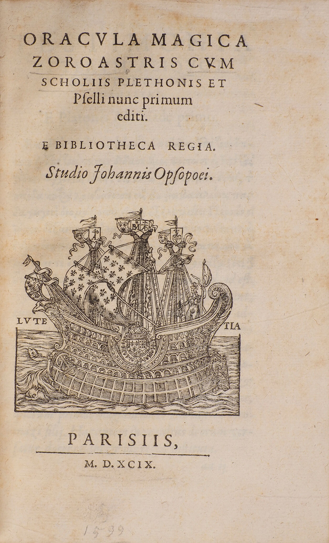 Oracula Magica Zoraoastris cum scholis Plethonis et Pselli nunc primum ...