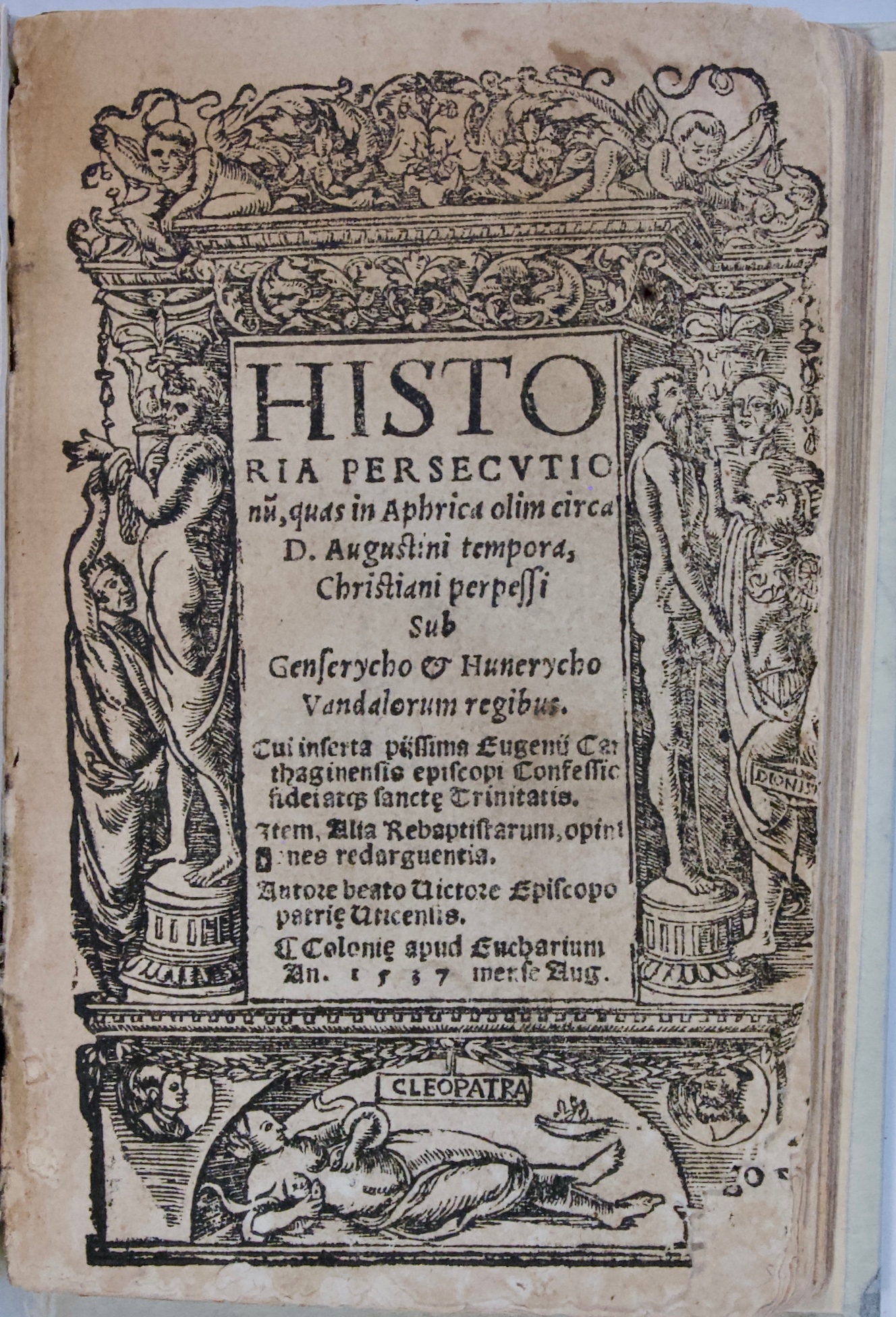 Historia persecutionum quas in Aphrica olim circa D. Augustini tempora ...