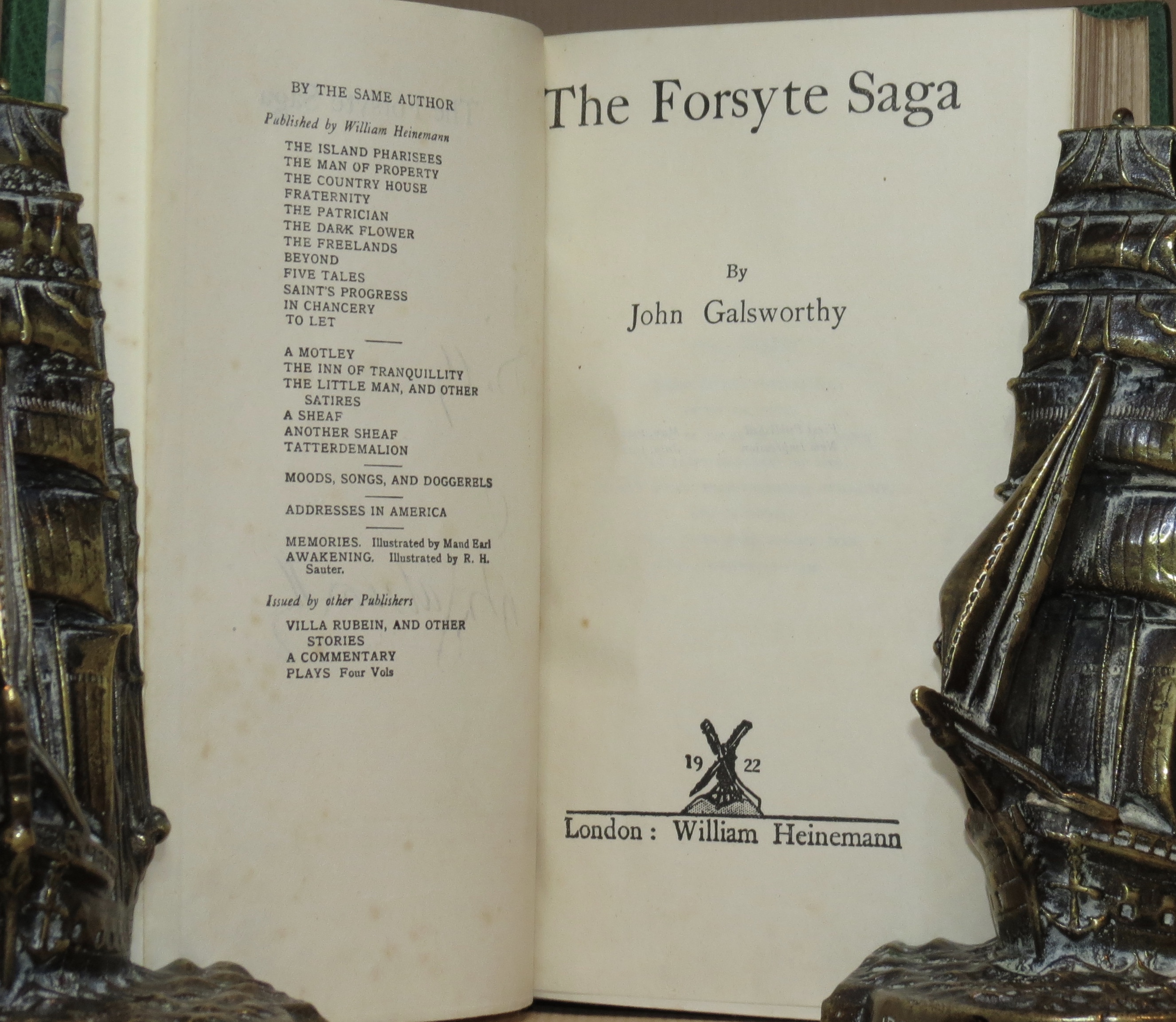 The Forsyte Saga. by GALSWORTHY, John - McConnell Fine Books